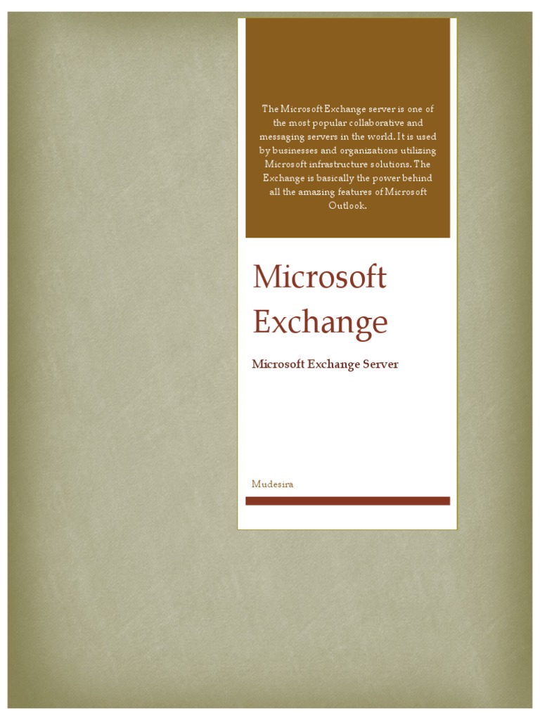 Microsoft Exchange | Download Free PDF | Microsoft Exchange Server ...