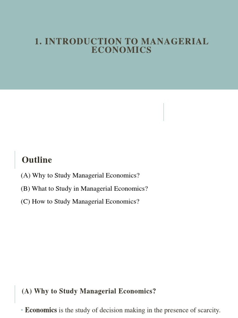 Introduction To Managerial Economics | PDF | Economics | Market (Economics)