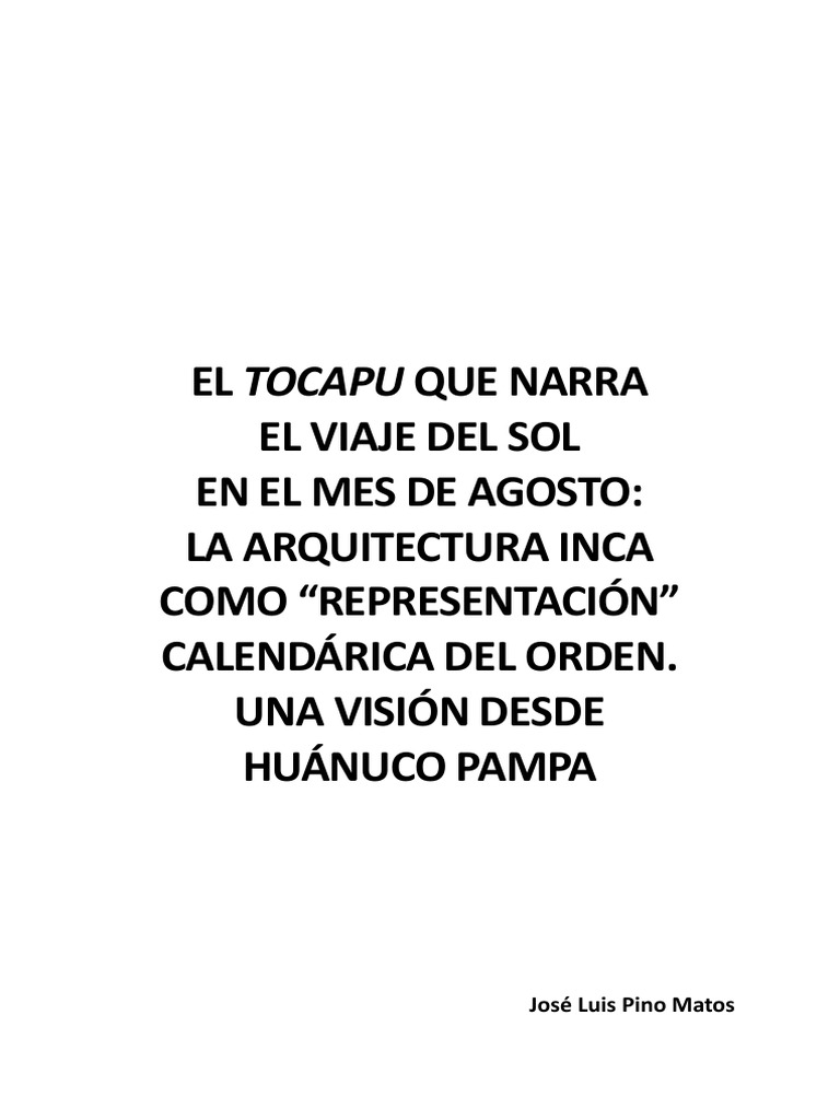 Quipu Tocapu Pino | PDF | Imperio Inca | Andes