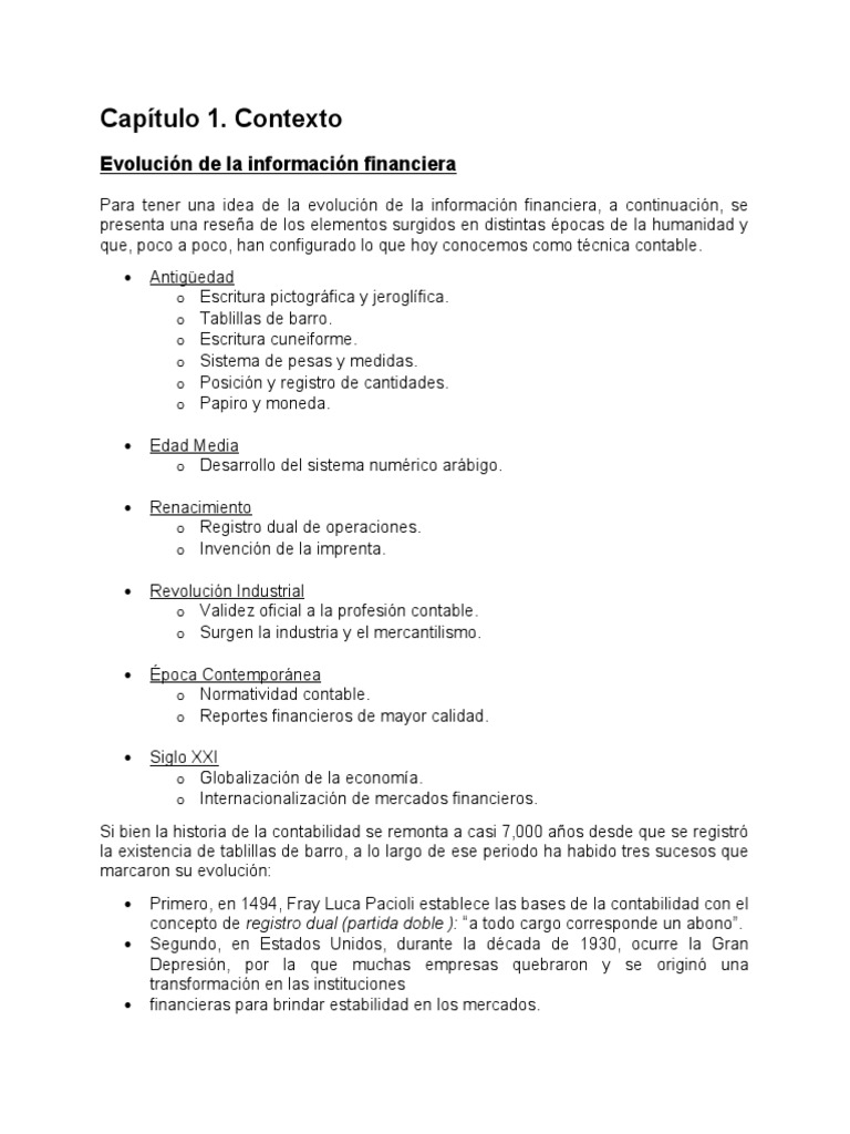 Resumen Cap 1 y 2 Del Libro Contabilidad Financiera | PDF | Contabilidad | Estado financiero