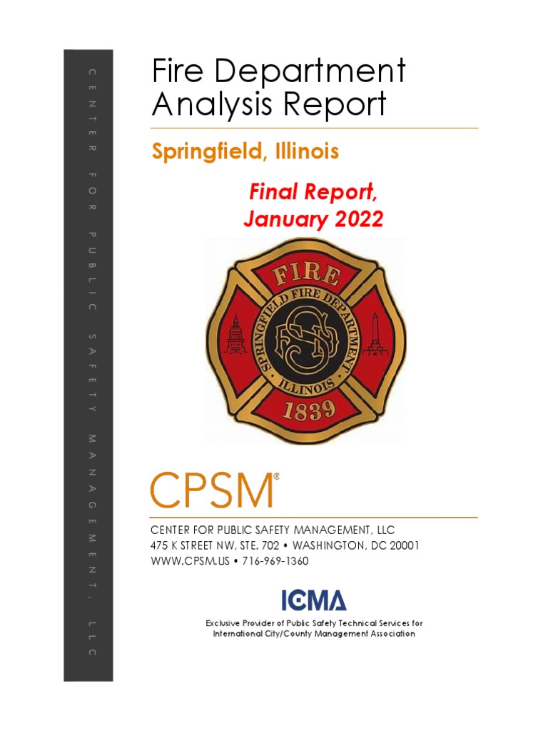 Springfield IL Fire Analysis CPSM | PDF | Fire Safety | Risk