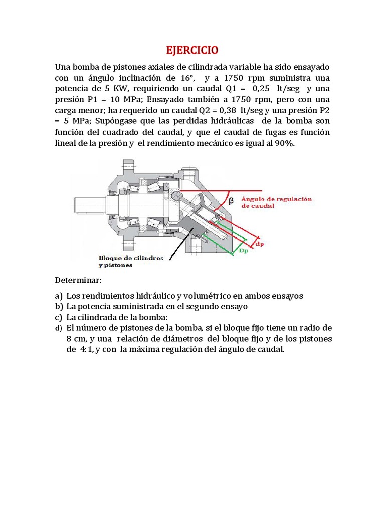 Ejercicio Bomba Axial A | PDF