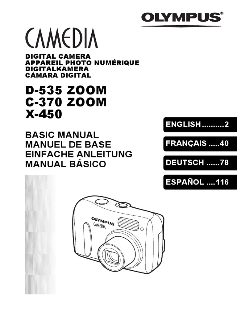 D-535 ZOOM C-370 ZOOM X-450: Basic Manual Manuel de Base Einfache ...