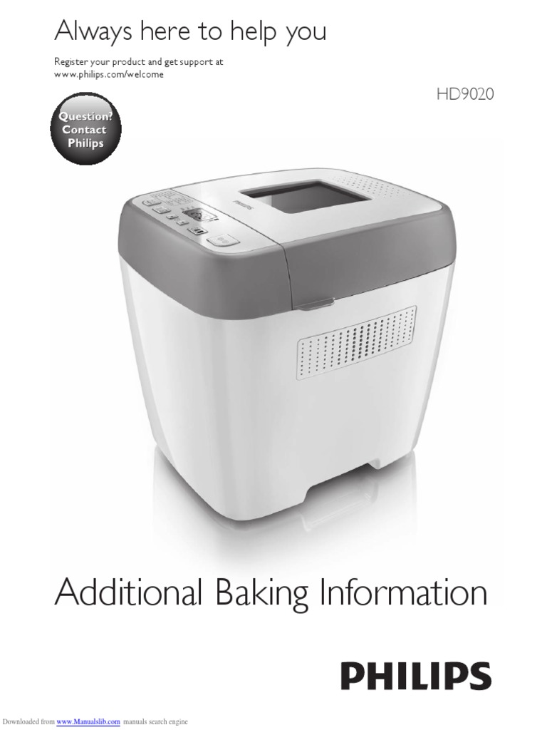Panificadora Philips Breadmaker hd9020 | PDF | Breads | Pasta
