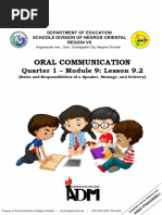 Oral Communication - Module 4 | PDF | Learning | Communication