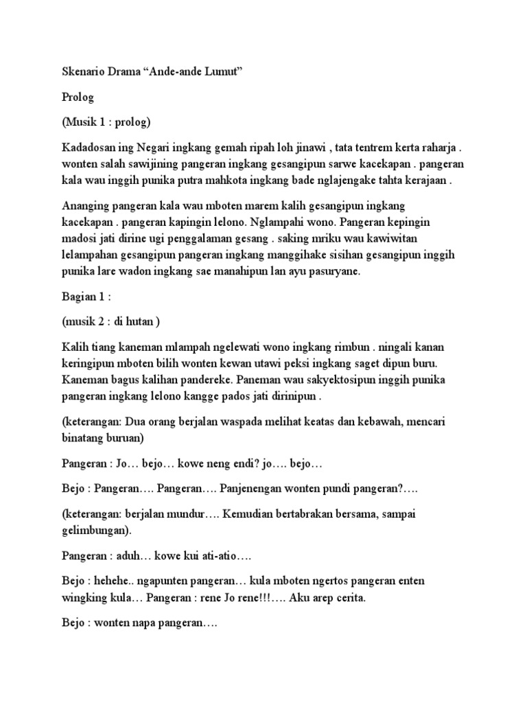 Drama Ande Ande Lumut | PDF