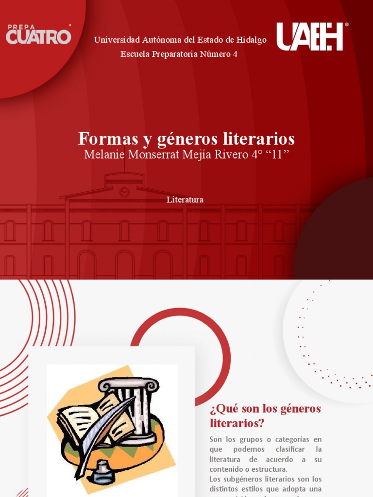 Formas y Géneros Literarios | PDF | Prosa | Poesía