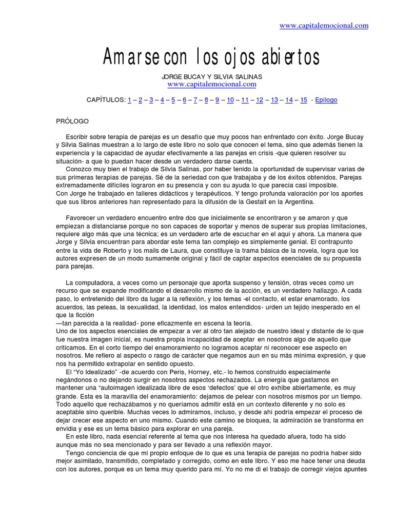 Amarse Con Los Ojos Abiertos | PDF