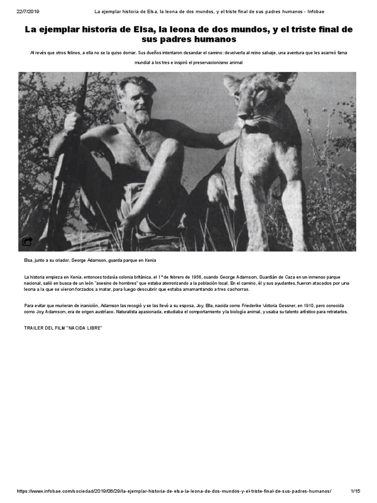 Elsa, La Leona de Dos Mundos | PDF | León