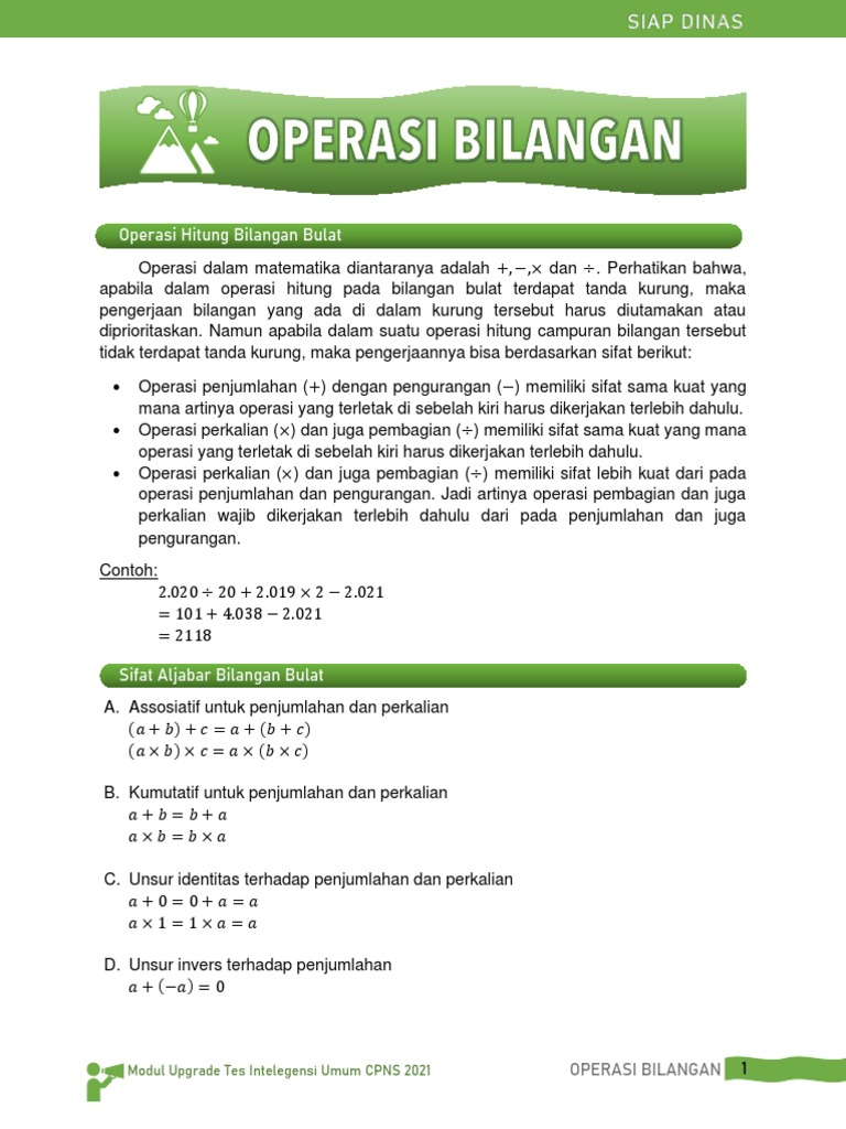Latihan Operasi Hitung Bilangan Bulat | PDF | Metode & Bahan Ajar