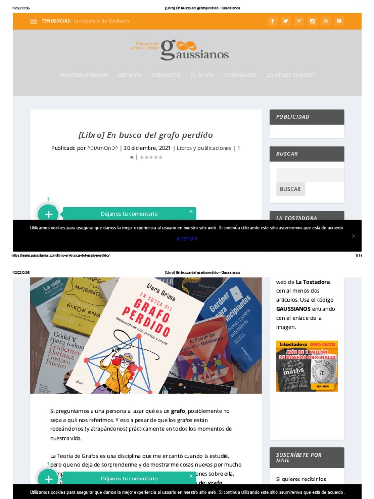 (Libro) en Busca Del Grafo Perdido - Gaussianos | PDF | Cookie HTTP | Teoría de grafos