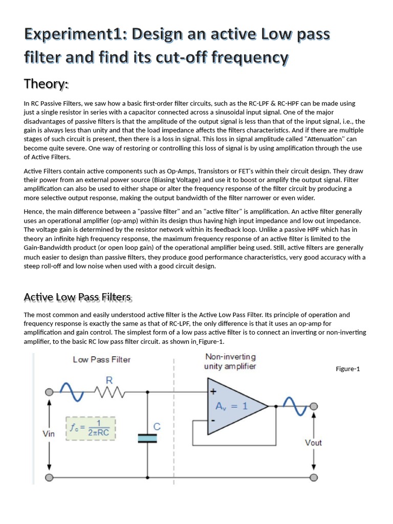 Mini Project | Download Free PDF | Amplifier | Electronic Filter