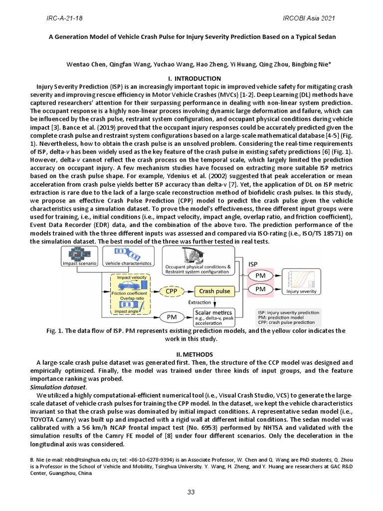 Crash Pulse Prediction for Injury Severity | PDF | Simulation | Prediction