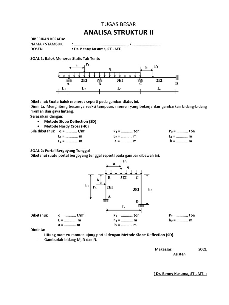 Tugas Besar Anstruk Ii 190921 | PDF