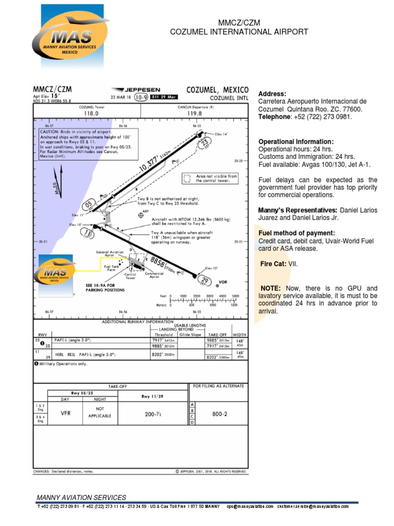 MMCZ/CZM Cozumel International Airport: Address | PDF | Aviation | Airport