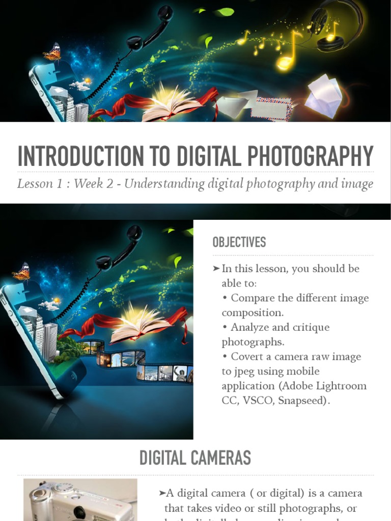 Lesson 1 Week 2 - Introduction To Digital Photography | PDF