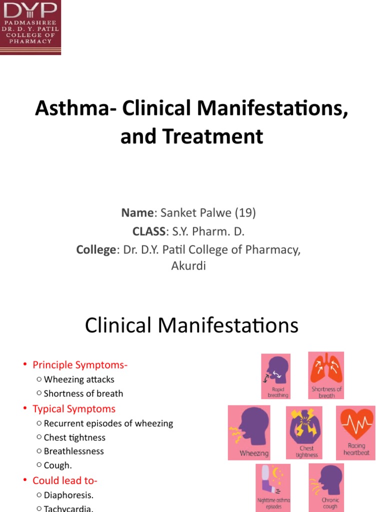 Asthma Clinical Manifestations And Treatment By Sanket Pdf