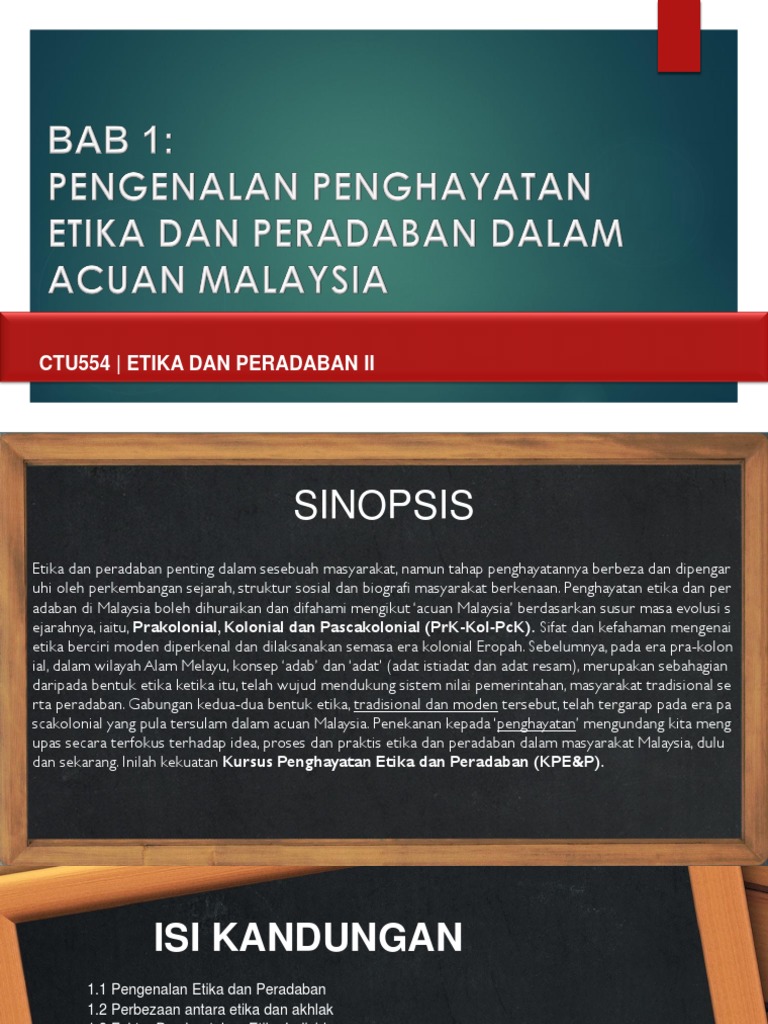Topik 1 Pengenalan Penghayatan Etika Dan Peradaban Dalam Acuan Malaysia ...