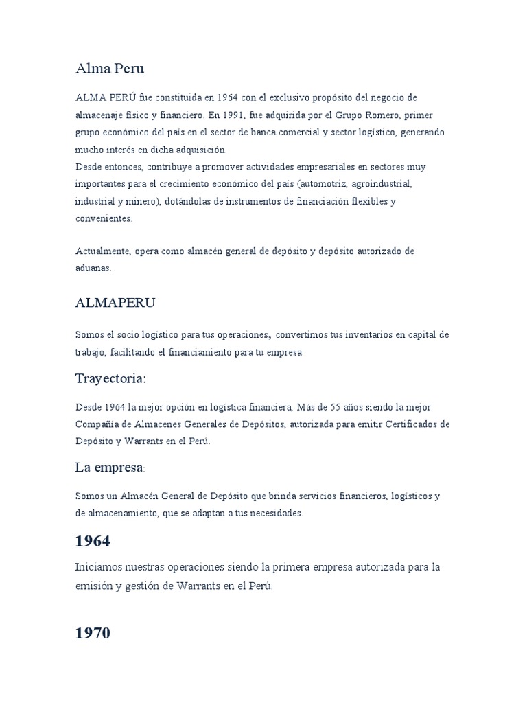 Alma Peru | PDF | Logística | Business