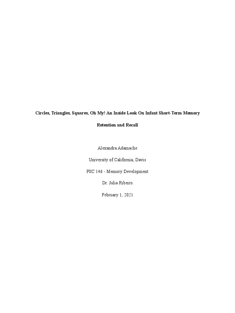 Paper 146 | PDF | Memory | Recall (Memory)