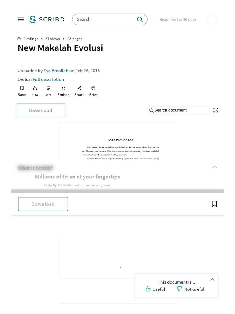 New Makalah Evolusi - PDF | PDF