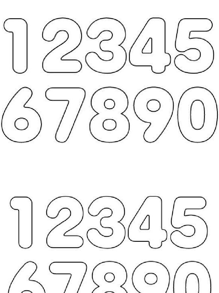 Moldes de Numeros | PDF