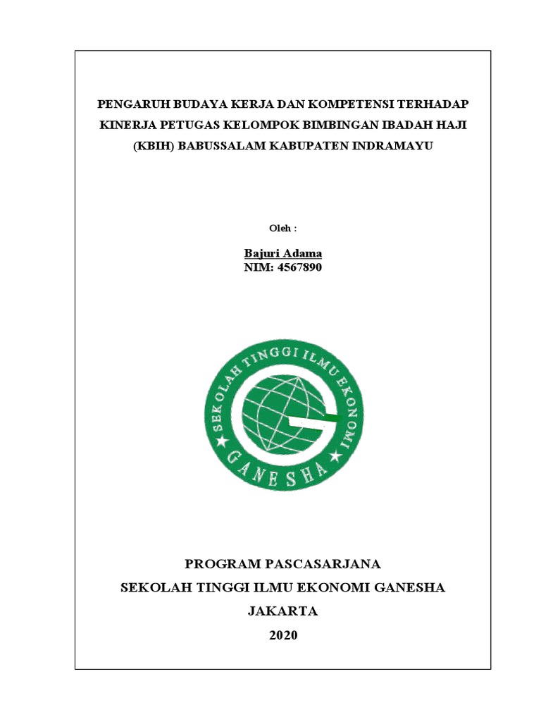 A Cover Tesis GANESHA | PDF
