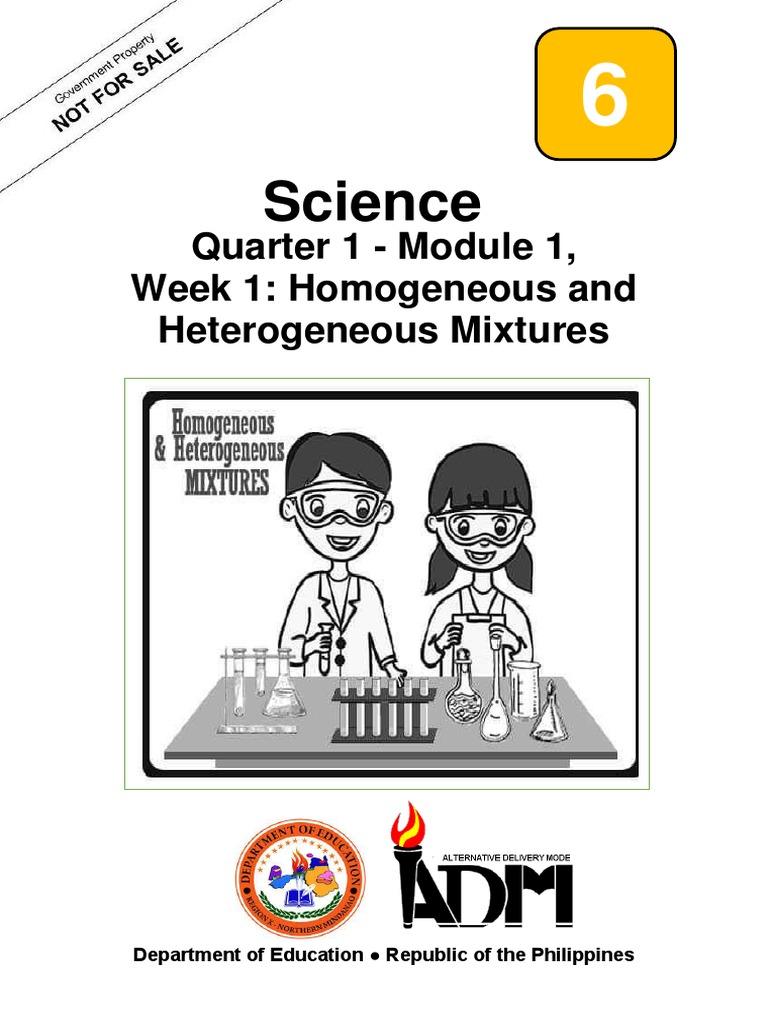 Sci6 Q1 Mod1 Homogeneous-And-Heterogeneous-Mixtures Version3 | PDF ...