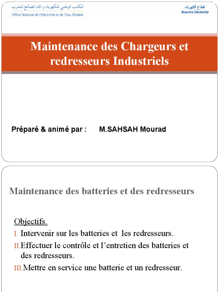 Maintenance Des Chargeurs Et Redresseurs Industriels | PDF | Redresseur | Chargeur (électricité)
