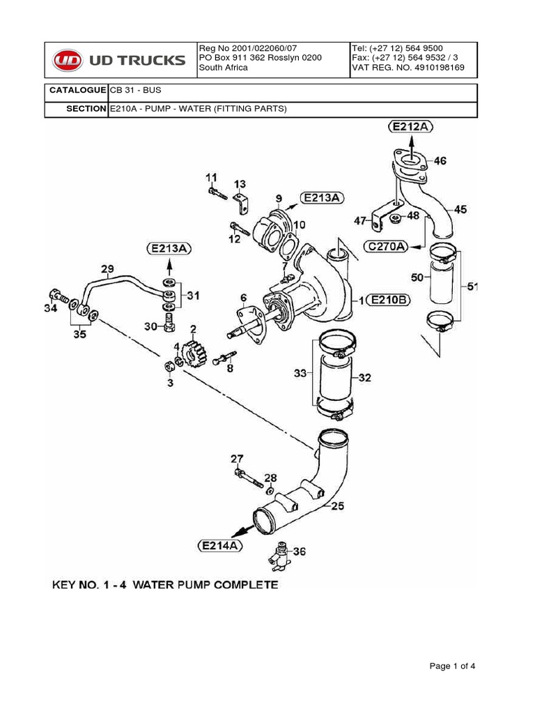 Water Pump Fitting Parts List | PDF | Home & Garden | Technology ...