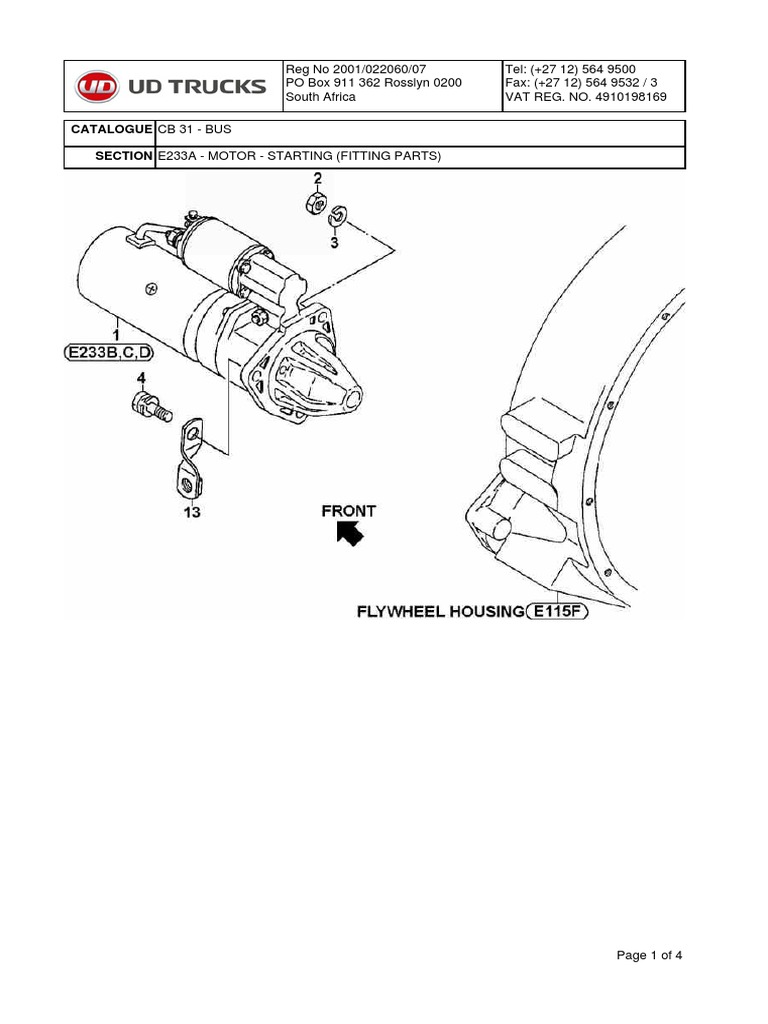 E233a - Motor - Starting (Fitting Parts) | PDF
