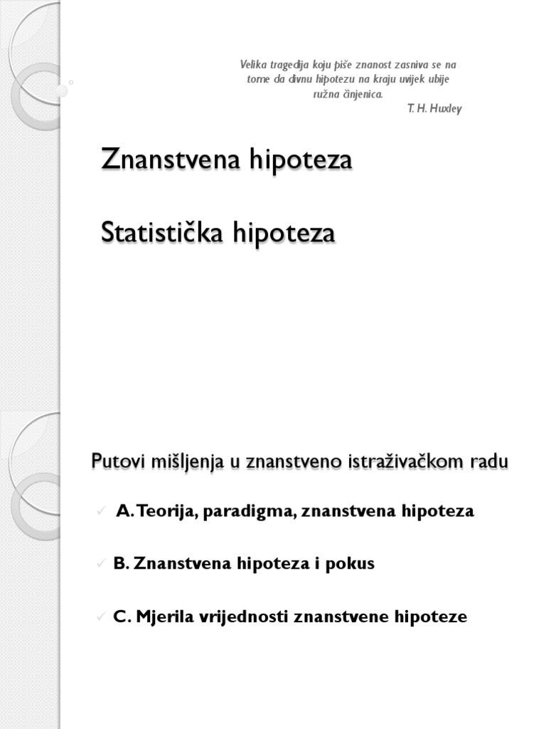 Znanstvena Hipoteza | PDF