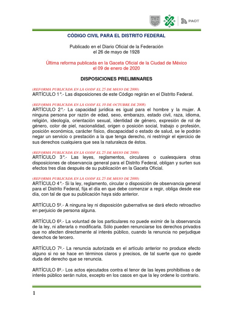 Codigo Civil CDMX | PDF