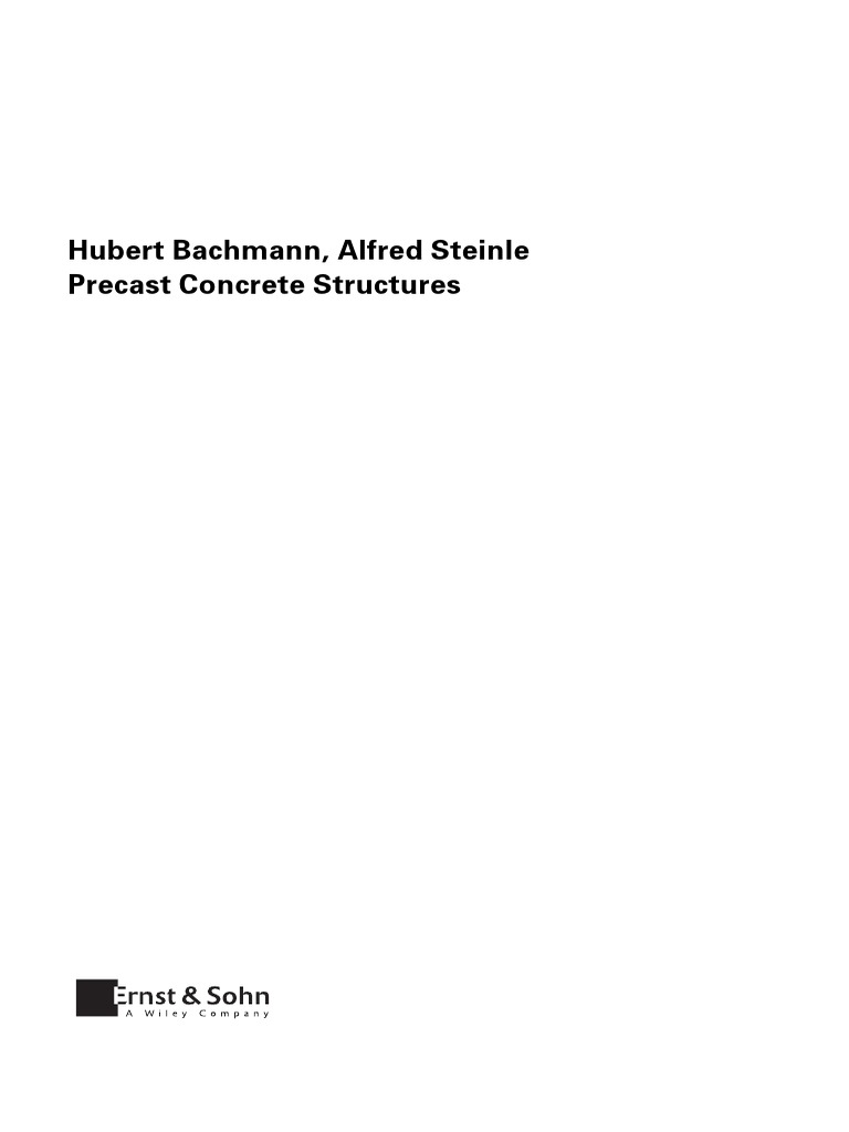 Precast Concrete Structures | PDF | Concrete | Building Technology