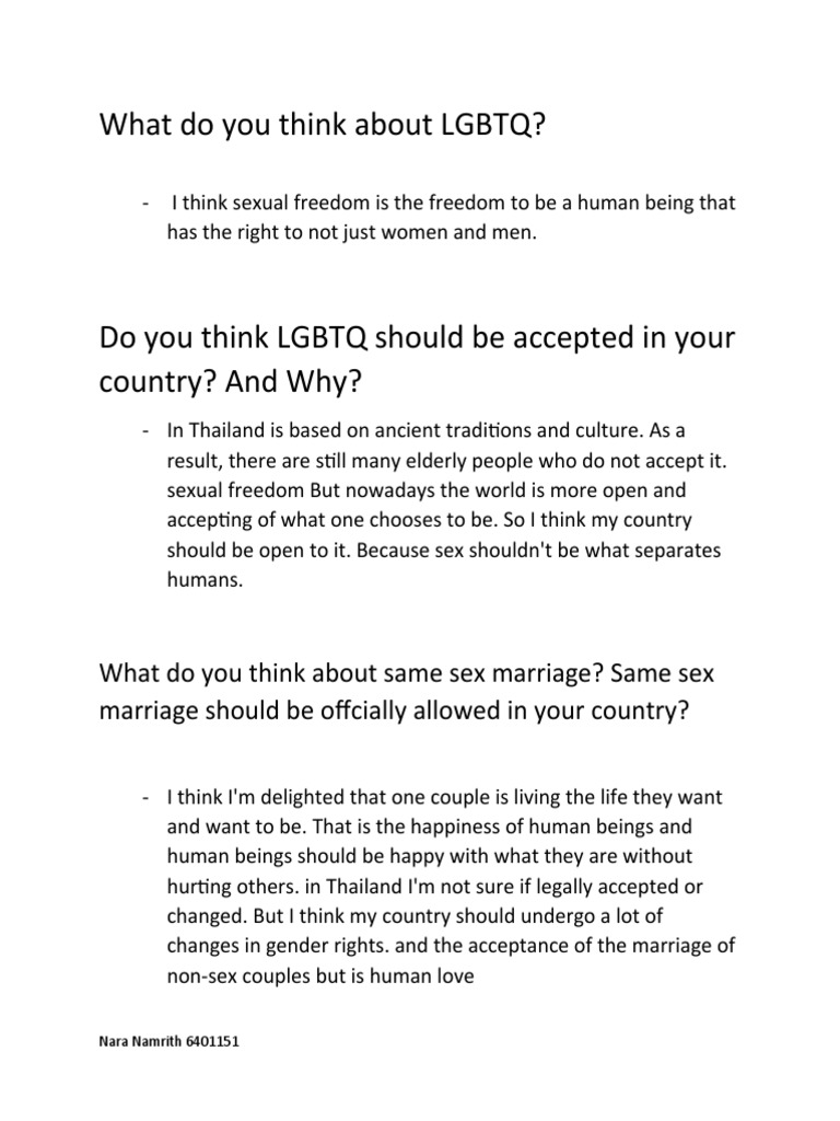 What Do You Think About LGBTQ? | PDF