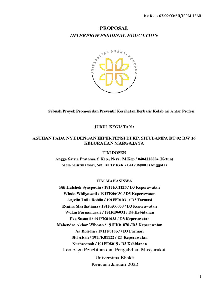 Proposal Ipe - Kelompok 30 | PDF