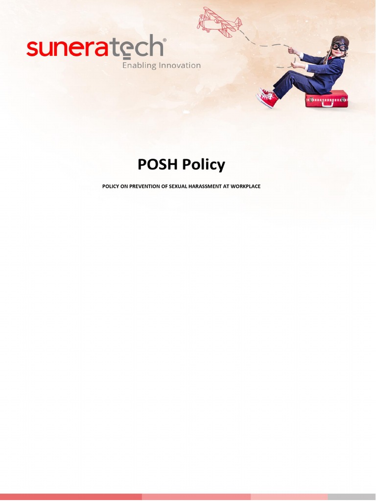 POSH Policy: Policy On Prevention of Sexual Harassment at Workplace ...