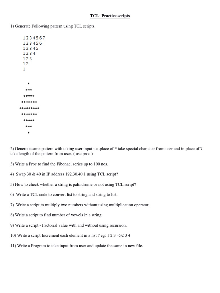 TCL Assignment 1 | PDF | String (Computer Science) | Information Age