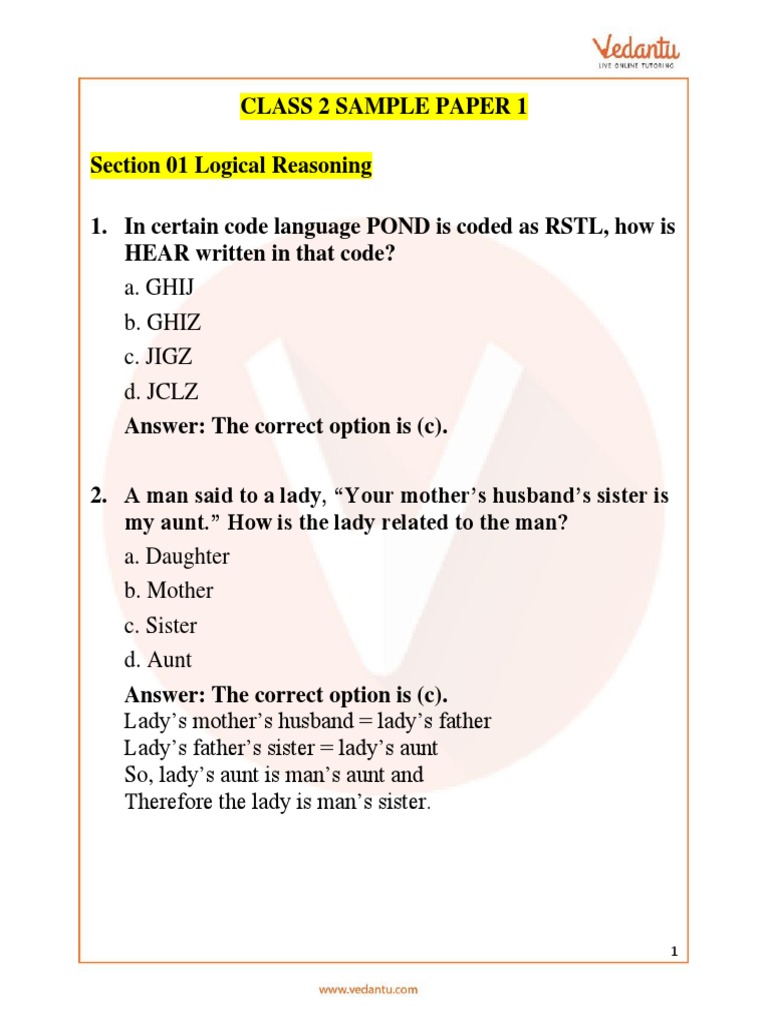 Nso Science Olympiad Sample Question Paper 1 Class 2 | PDF | Dietary ...
