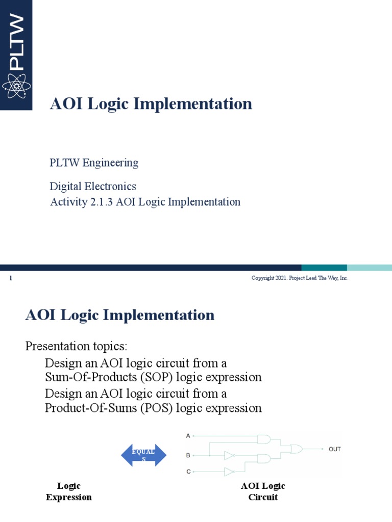 De 213 AOI Logic Implementation | PDF | Logic Gate | Computing