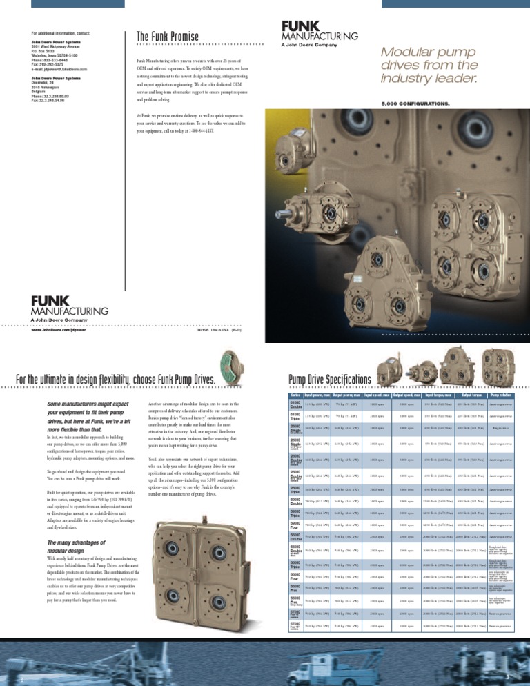 The Funk Promise: Modular Pump Drives From The Industry Leader | PDF ...