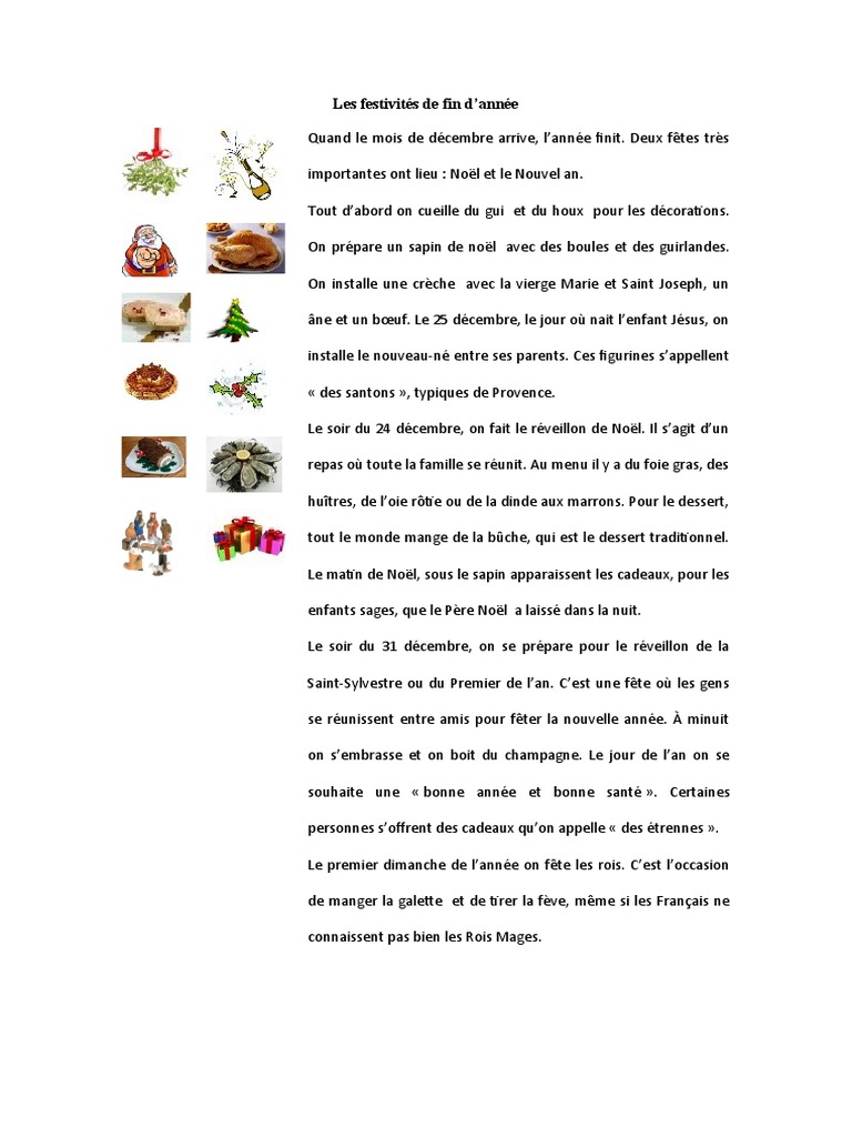 Festivités de fin d'année en France | PDF | Noël | Fériés religieux de ...