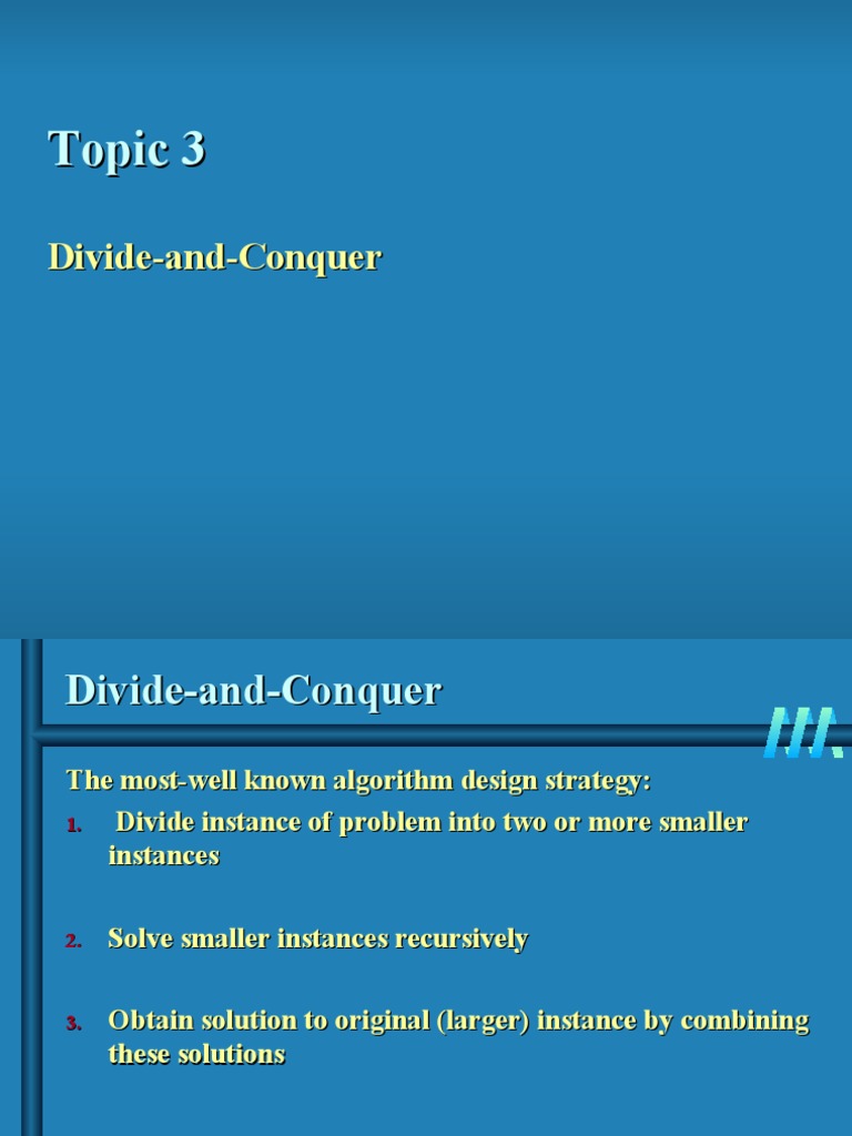 03 - Divide and Conquer | PDF | Computing | Computational Science