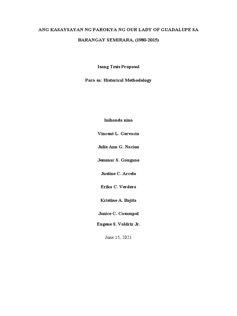 Thesis Proposal Draft | PDF