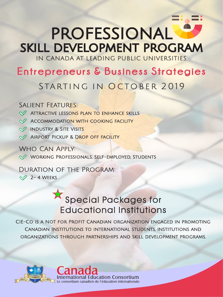 Brochure 2 Skill Development Pdf Career Growth