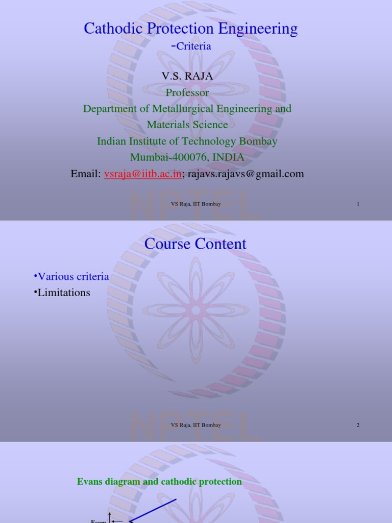 Lecture 4 Cathodic Protection Engineering - Criteria - Watermark | PDF | Anode | Corrosion