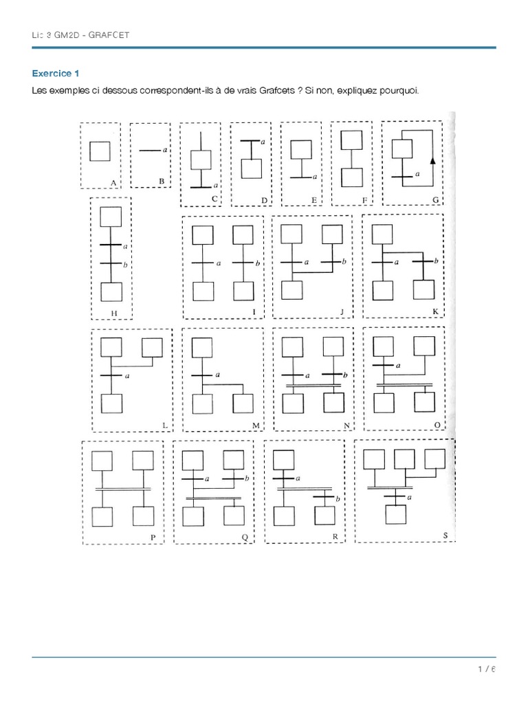 Poly Exercices Grafcet | PDF | Méthodes et références pédagogiques