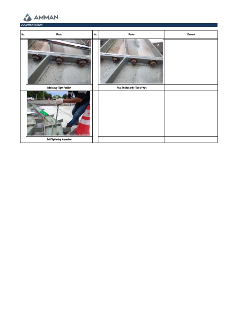 Bolt Torque Checklist Form | PDF