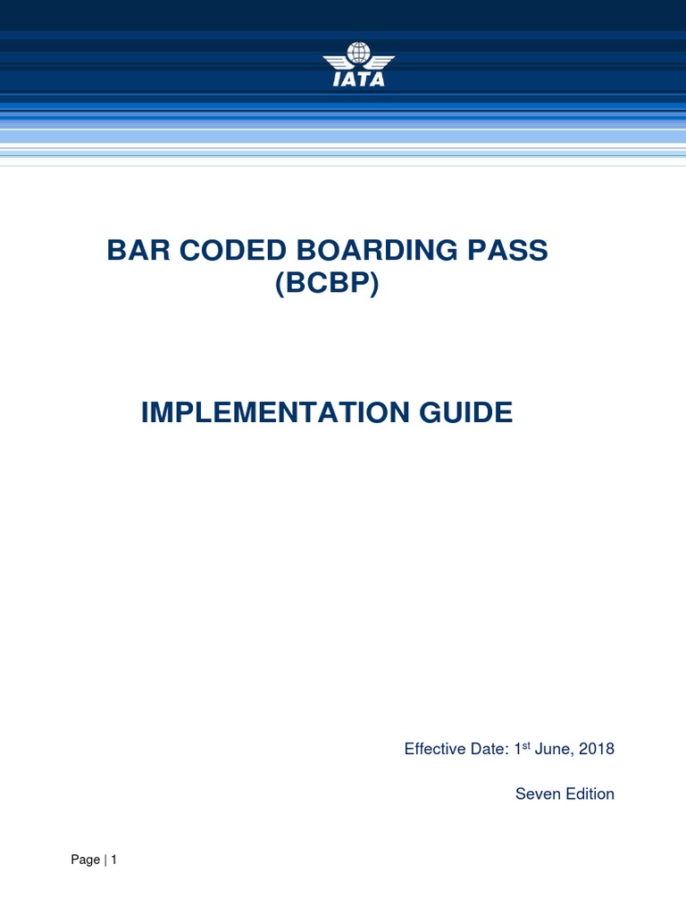 BCBP Implementation Guide Version 7 | PDF | Barcode | Qr Code