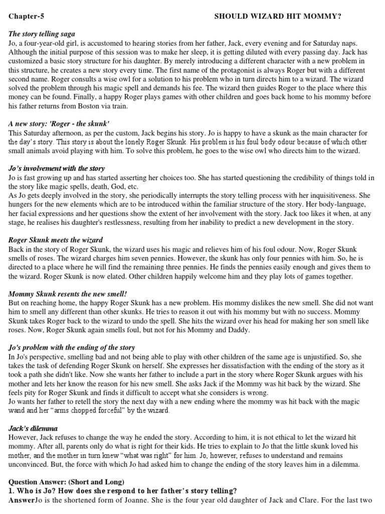 Chapter 5 Should Wizard Hit Mummy For Stu | PDF | Thought ...